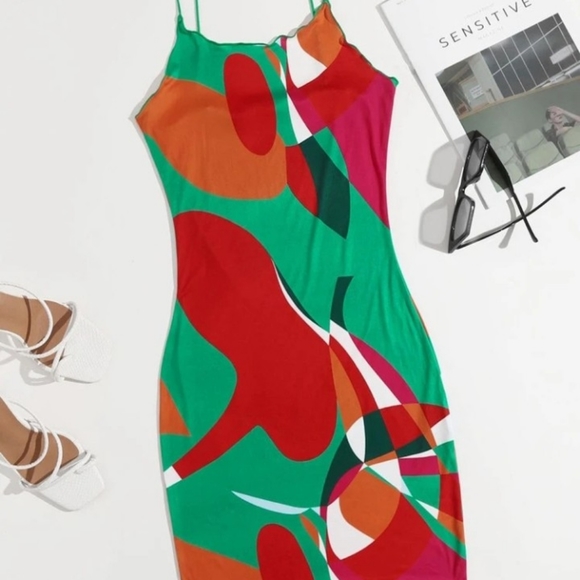 SHEIN | Dresses | Shein Colorblock Bodycon Dress | Poshmark